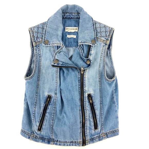 Bullhead | Jackets & Coats | Bullhead Moto Denim Vest Light Wash | Poshmark